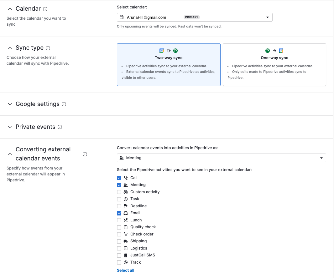 Troubleshooting the calendar sync feature - Knowledge Base | Pipedrive